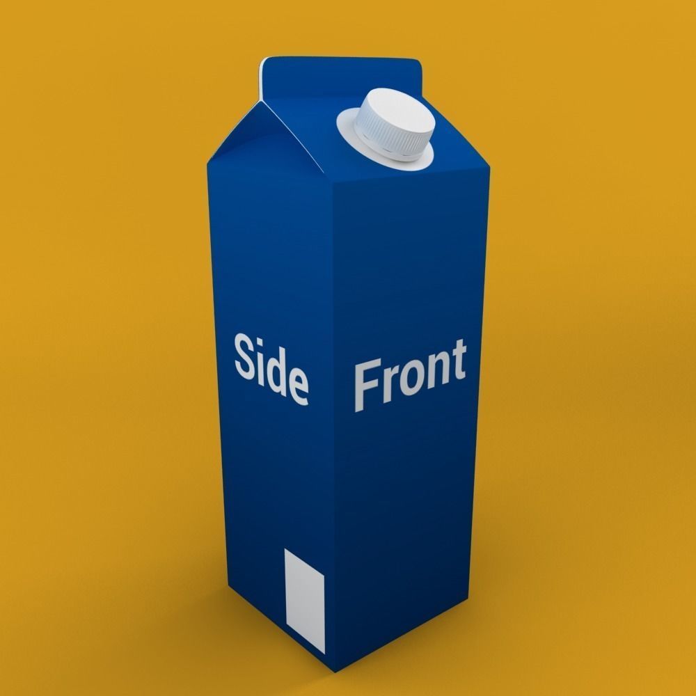 2L Juice Brick - Ready for mapping - Studio Setup 3D model | CGTrader