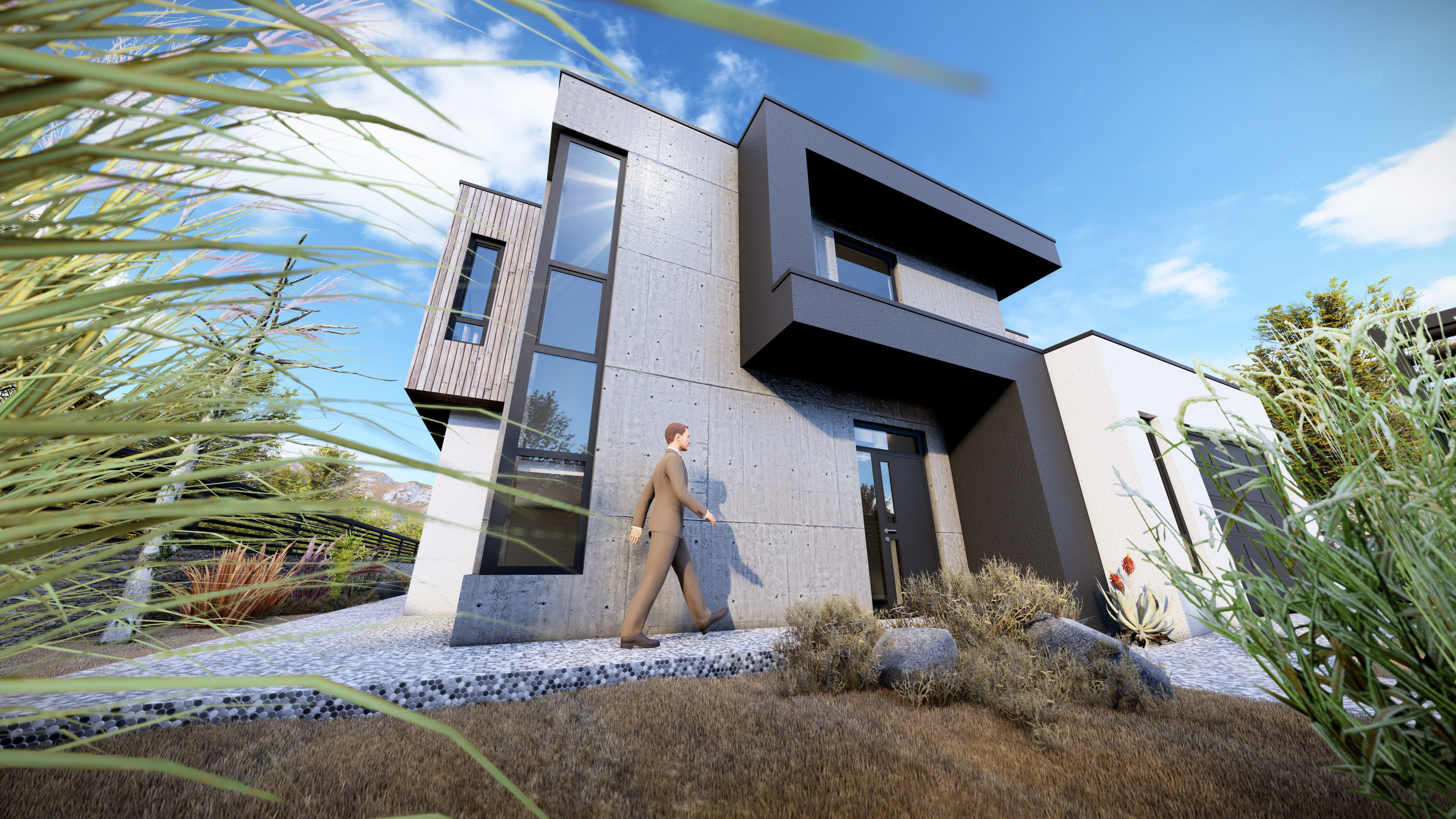 3D model Modern House - Kv Town VR / AR / low-poly | CGTrader