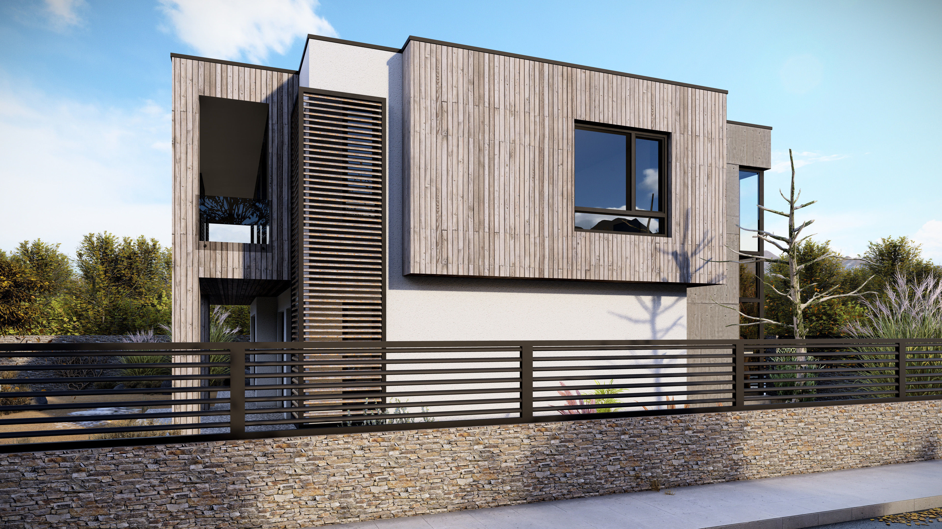 3D model Modern House - Kv Town VR / AR / low-poly | CGTrader