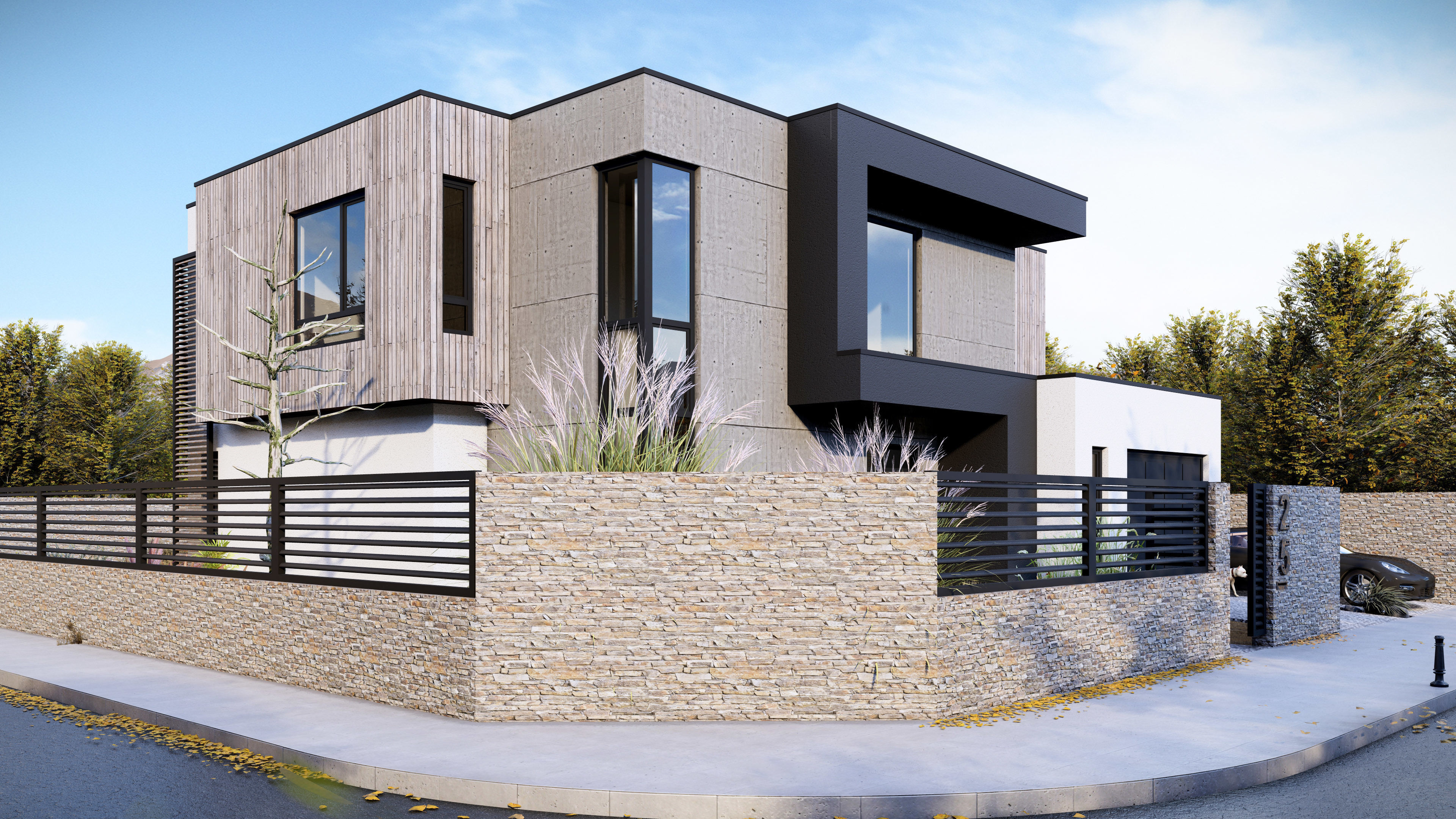 3D model Modern House - Kv Town VR / AR / low-poly | CGTrader