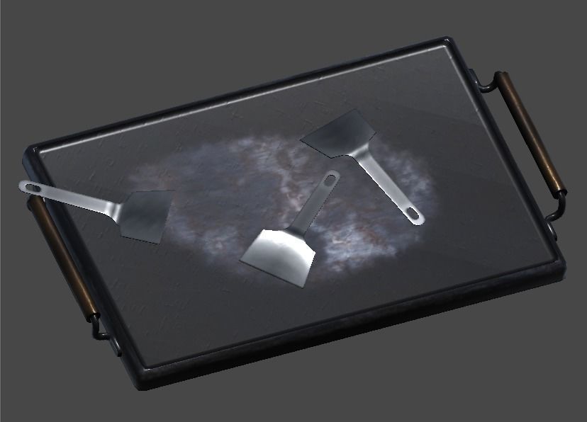 3D model teppanyaki set1 VR / AR / low-poly | CGTrader