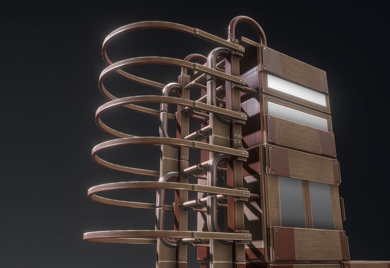 3D model Modular Wood Ladders and Stairs Pack VR / AR / low-poly | CGTrader