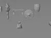 3D model Low Poly Medieval Camp Props Pack - Game Ready VR / AR / low ...