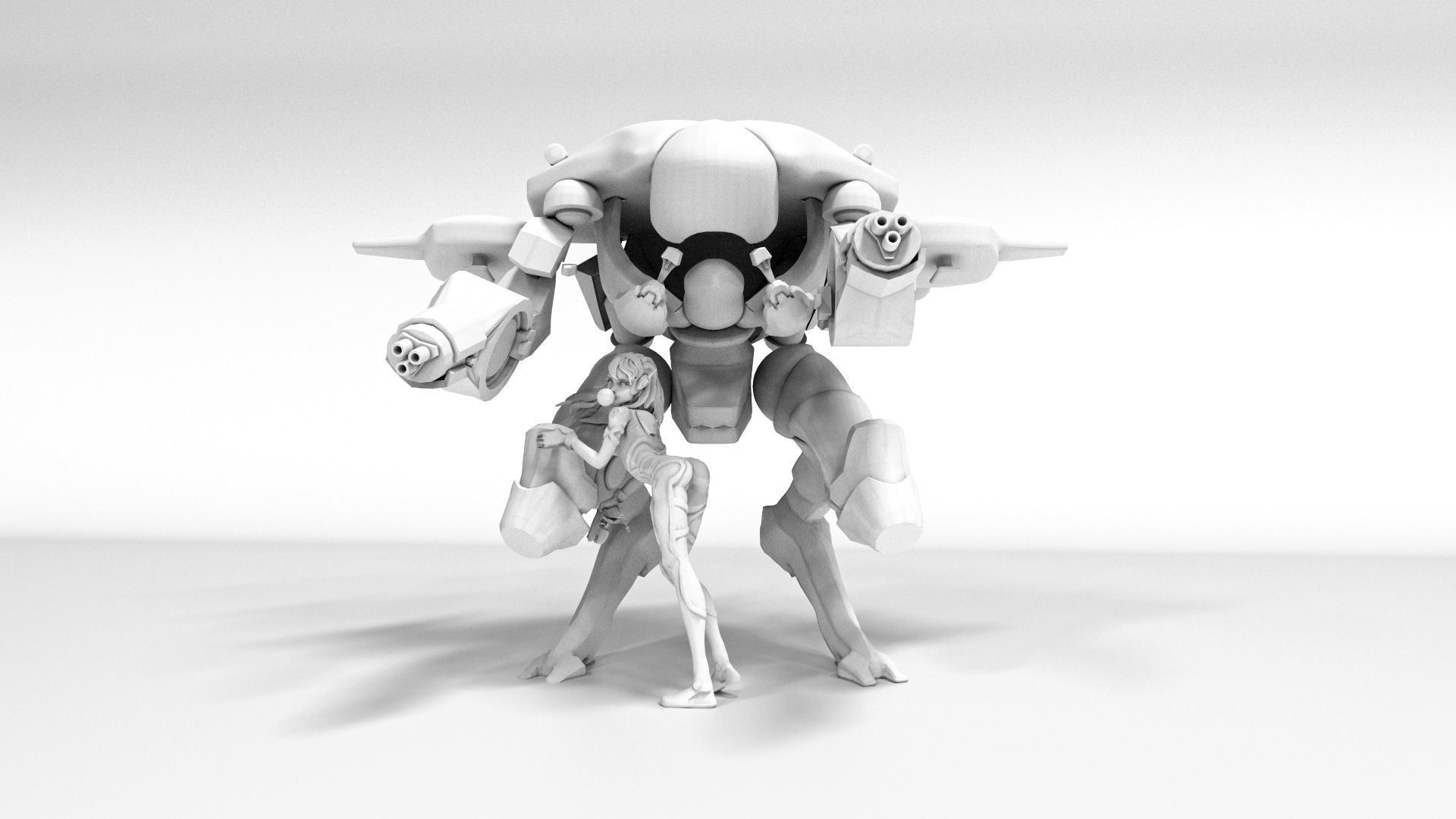 DVa and Meka 3D model 3D printable | CGTrader
