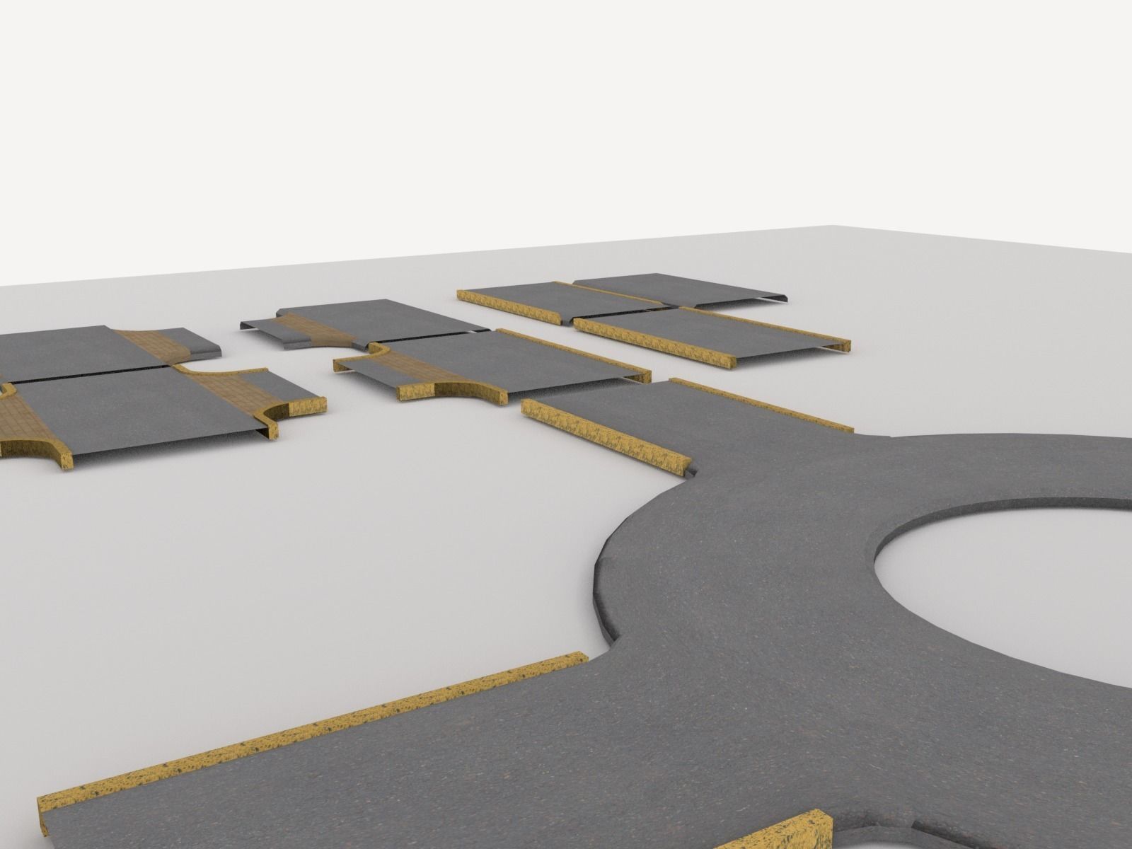 3D model Spline Road Set VR / AR / low-poly | CGTrader