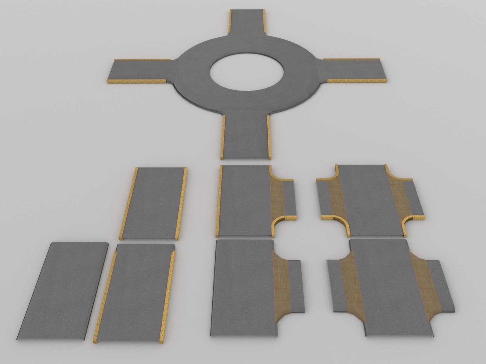 3D model Spline Road Set VR / AR / low-poly | CGTrader