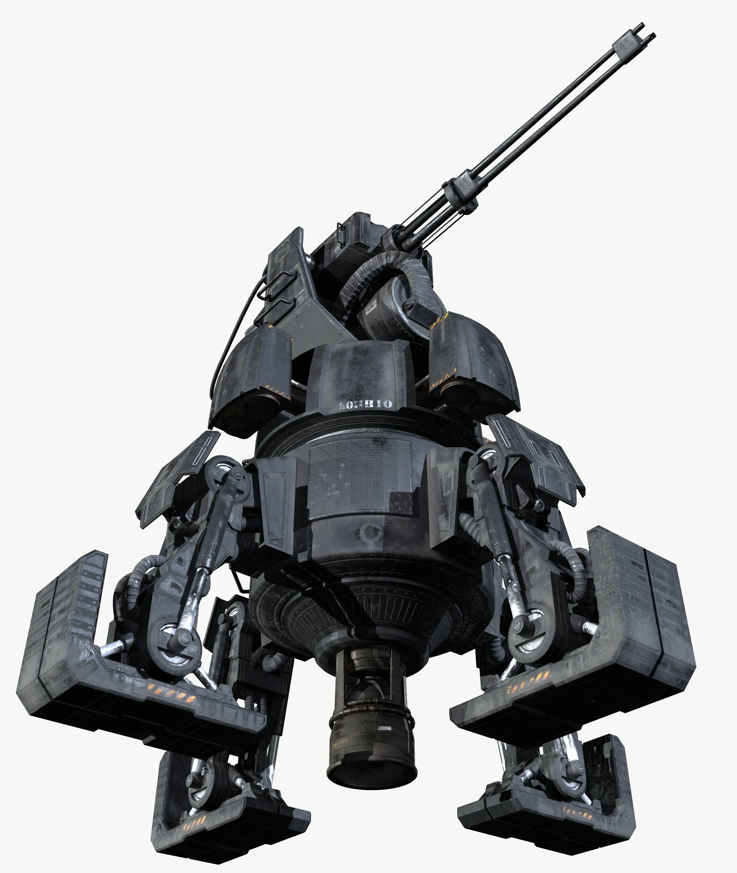 Turret Game Ready PBR Textures free VR / AR / low-poly 3D model | CGTrader