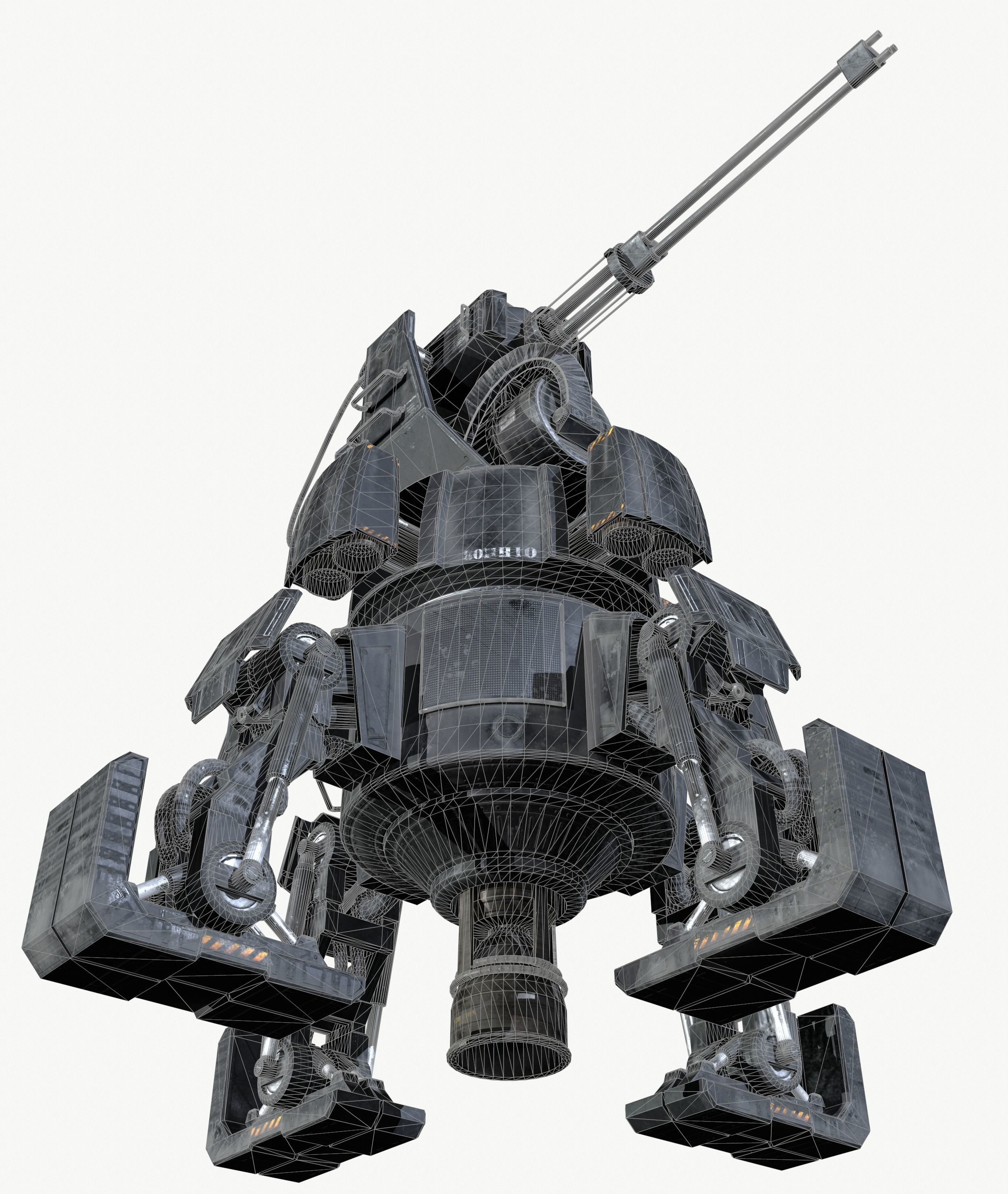Turret Game Ready PBR Textures free VR / AR / low-poly 3D model | CGTrader