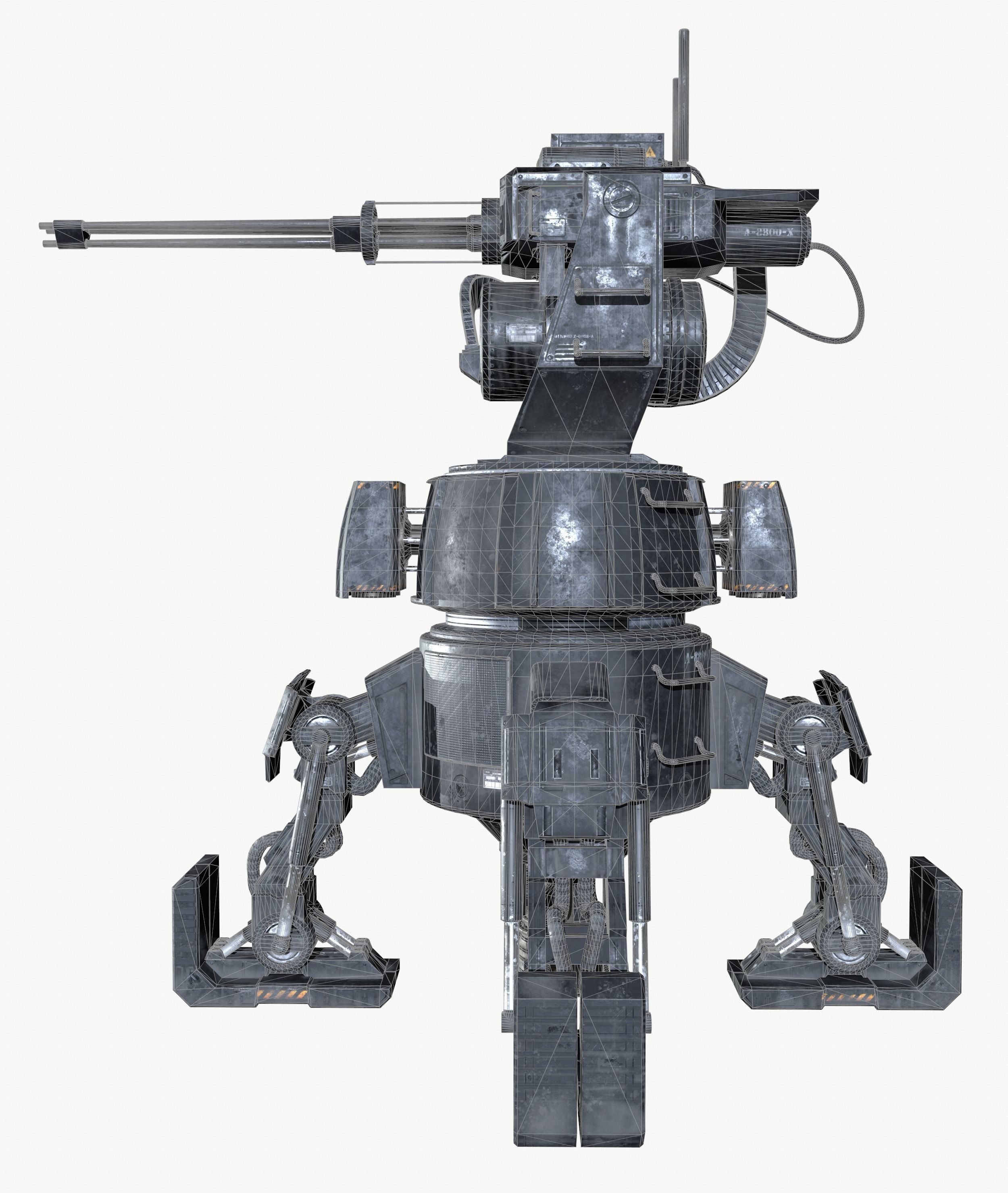 Turret Game Ready PBR Textures free VR / AR / low-poly 3D model | CGTrader