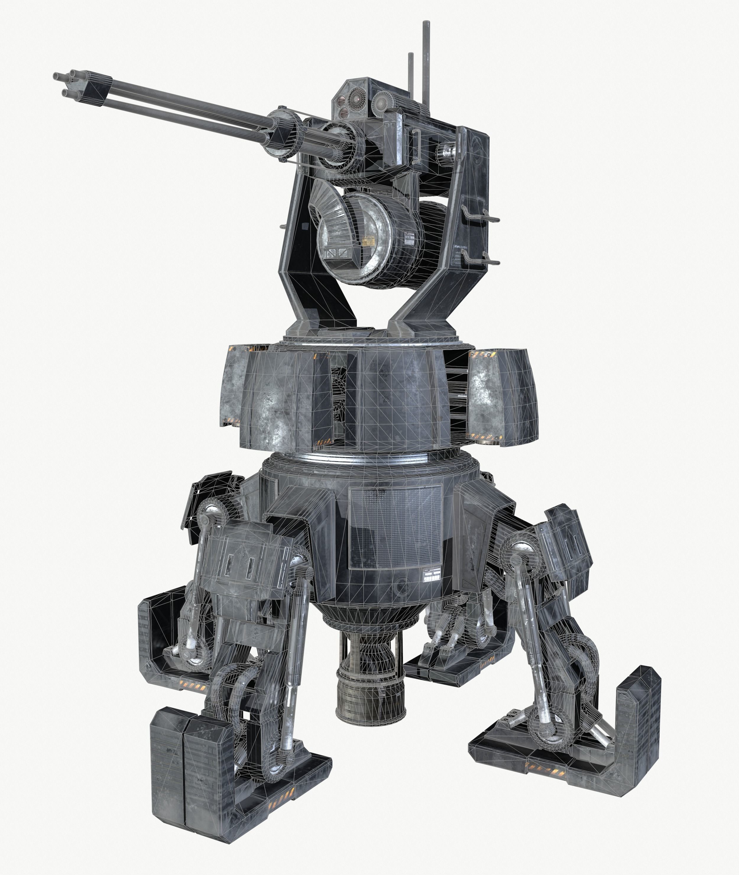 Turret Game Ready PBR Textures free VR / AR / low-poly 3D model | CGTrader