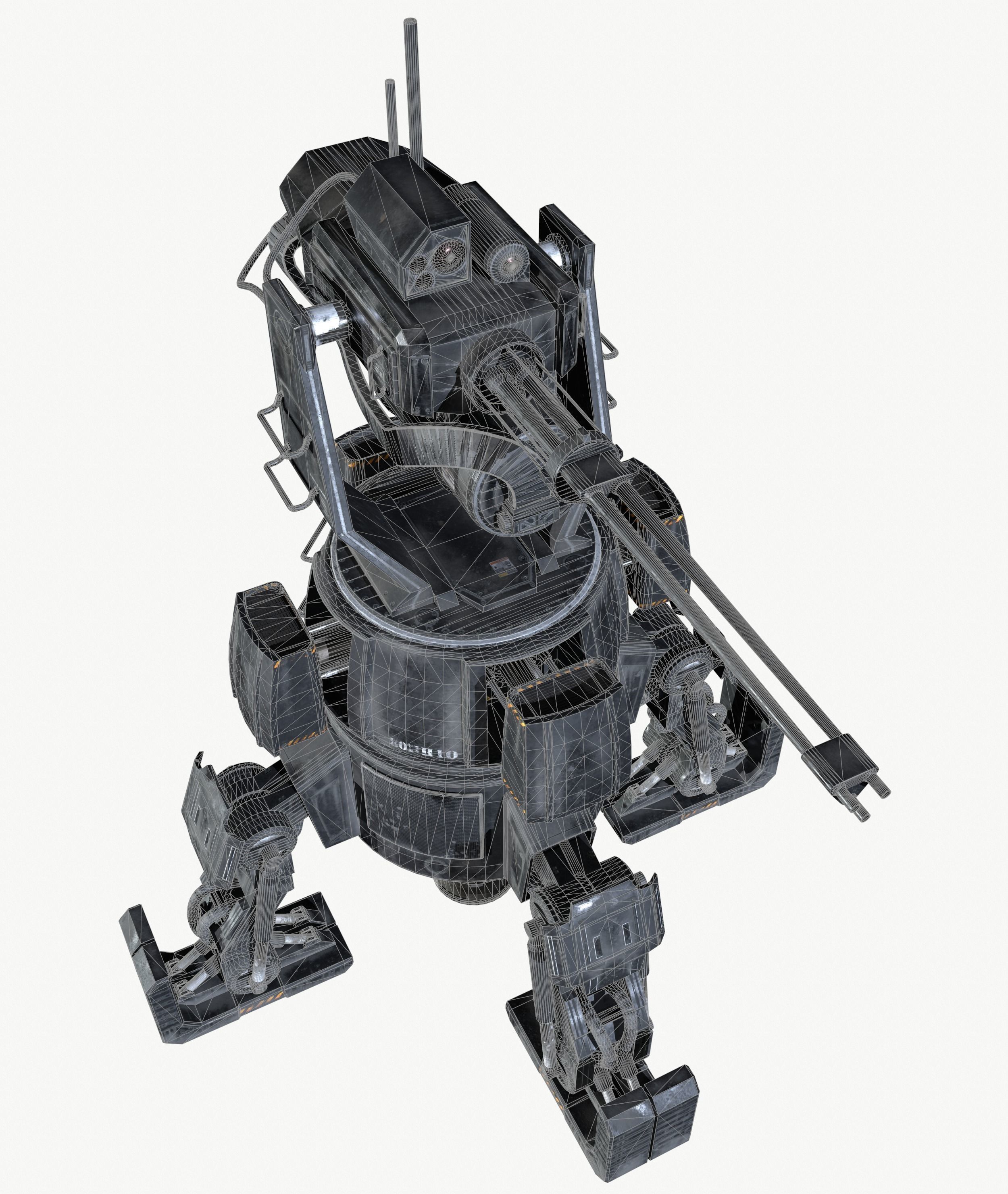 Turret Game Ready PBR Textures free VR / AR / low-poly 3D model | CGTrader