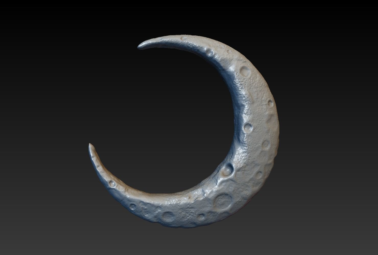 Crescent moon 3D model 3D printable | CGTrader