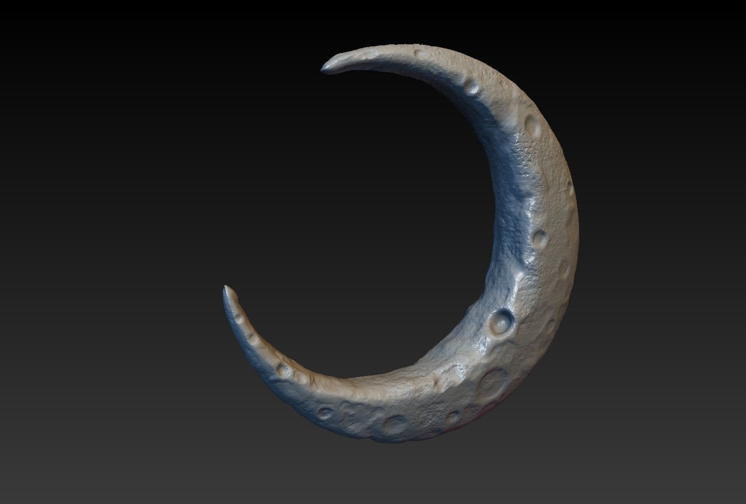 Crescent moon 3D model 3D printable | CGTrader