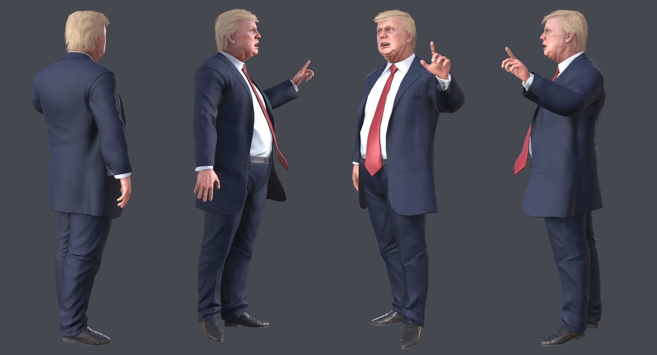 3D model Donald Trump rigged VR / AR / low-poly rigged | CGTrader