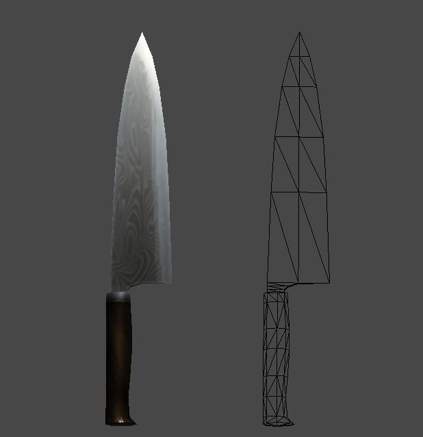 3D model Kitchen knife1 VR / AR / low-poly | CGTrader