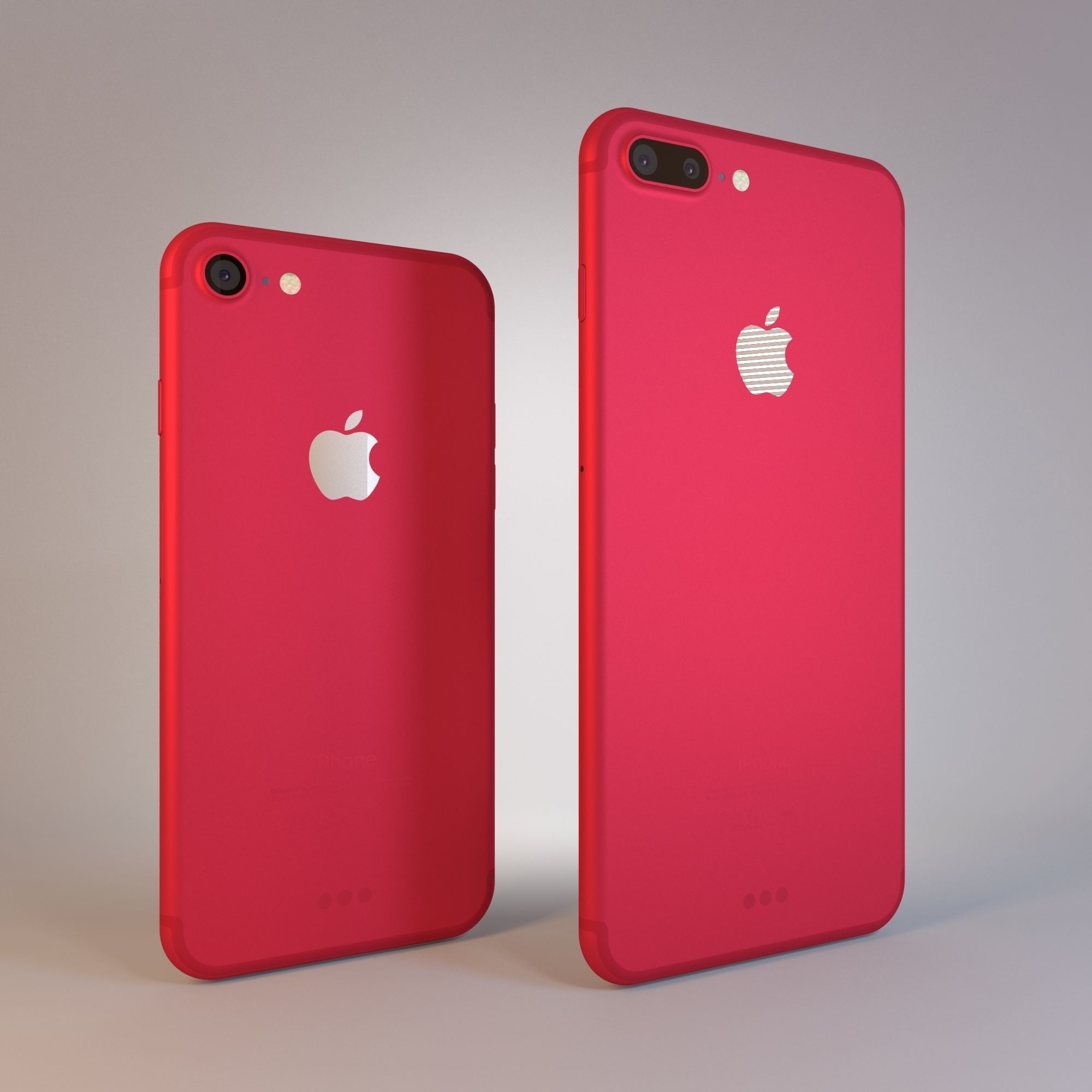 3D model Apple Collection iPhone7 and 7 Plus RED Element 3D Ready VR ...