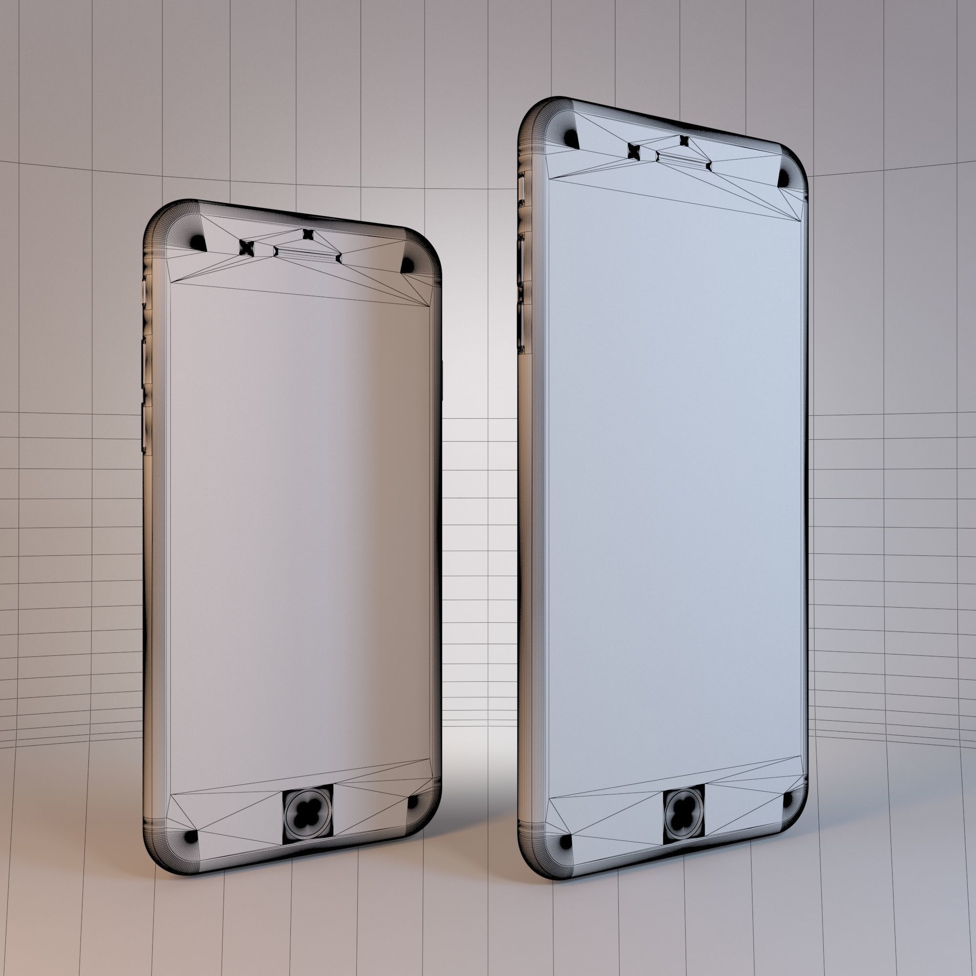 3D model Apple Collection iPhone7 and 7 Plus RED Element 3D Ready VR ...