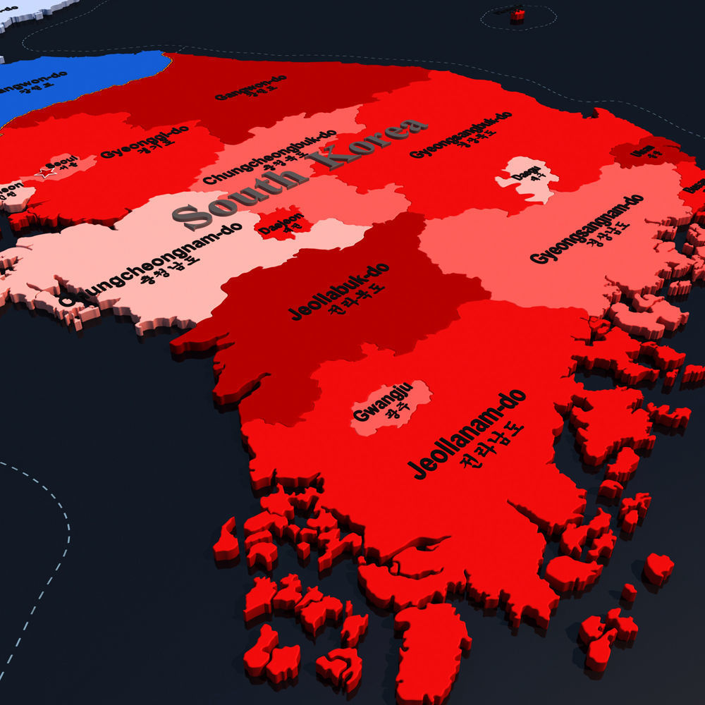Korean Peninsula 3D model | CGTrader