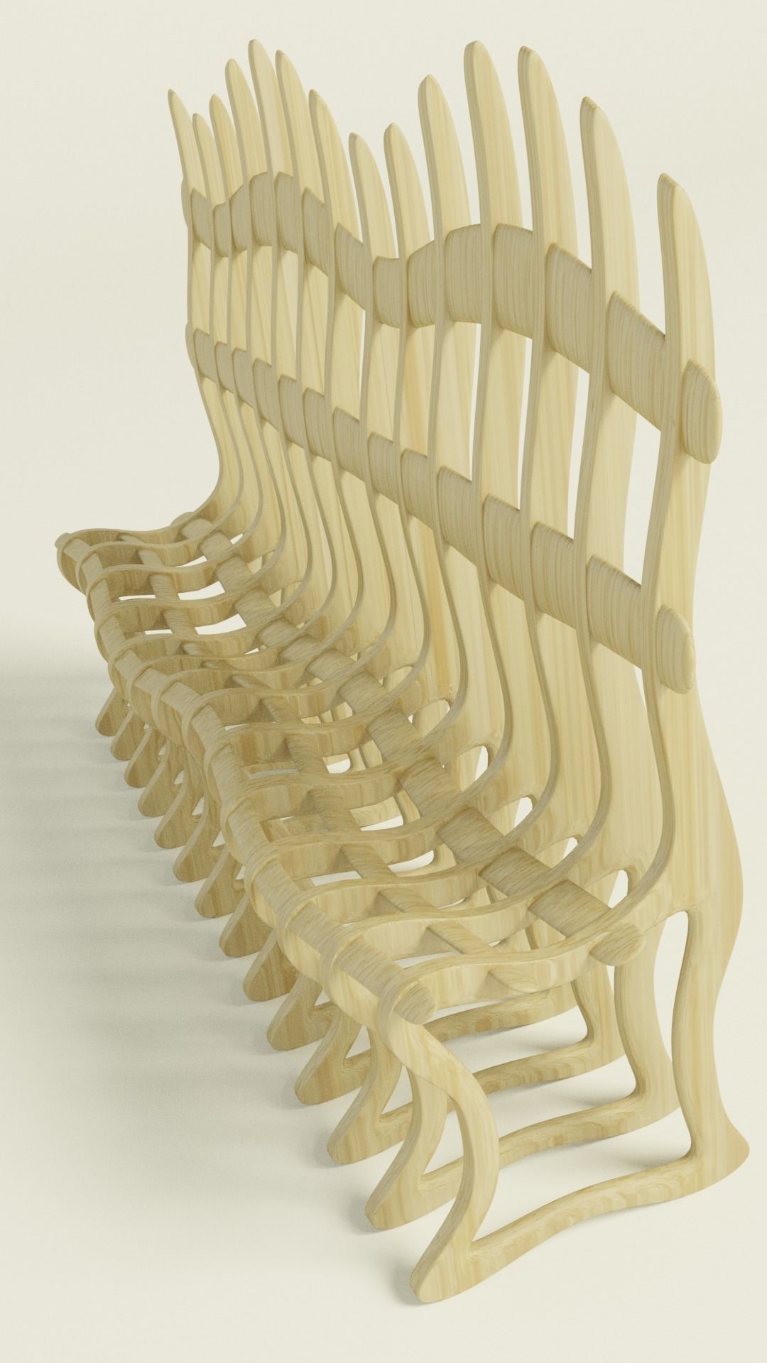 3D model Parametric curve bench VR / AR / low-poly | CGTrader