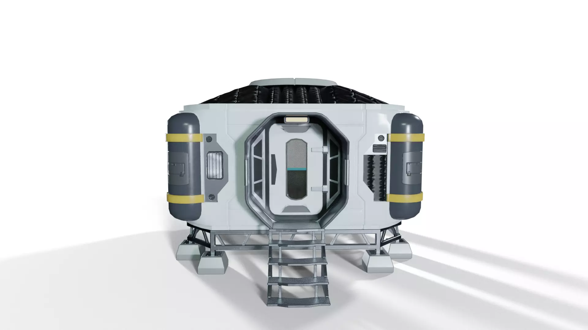 Sci-Fi Military Outpost Tent - PBR Game Ready 3D model | CGTrader