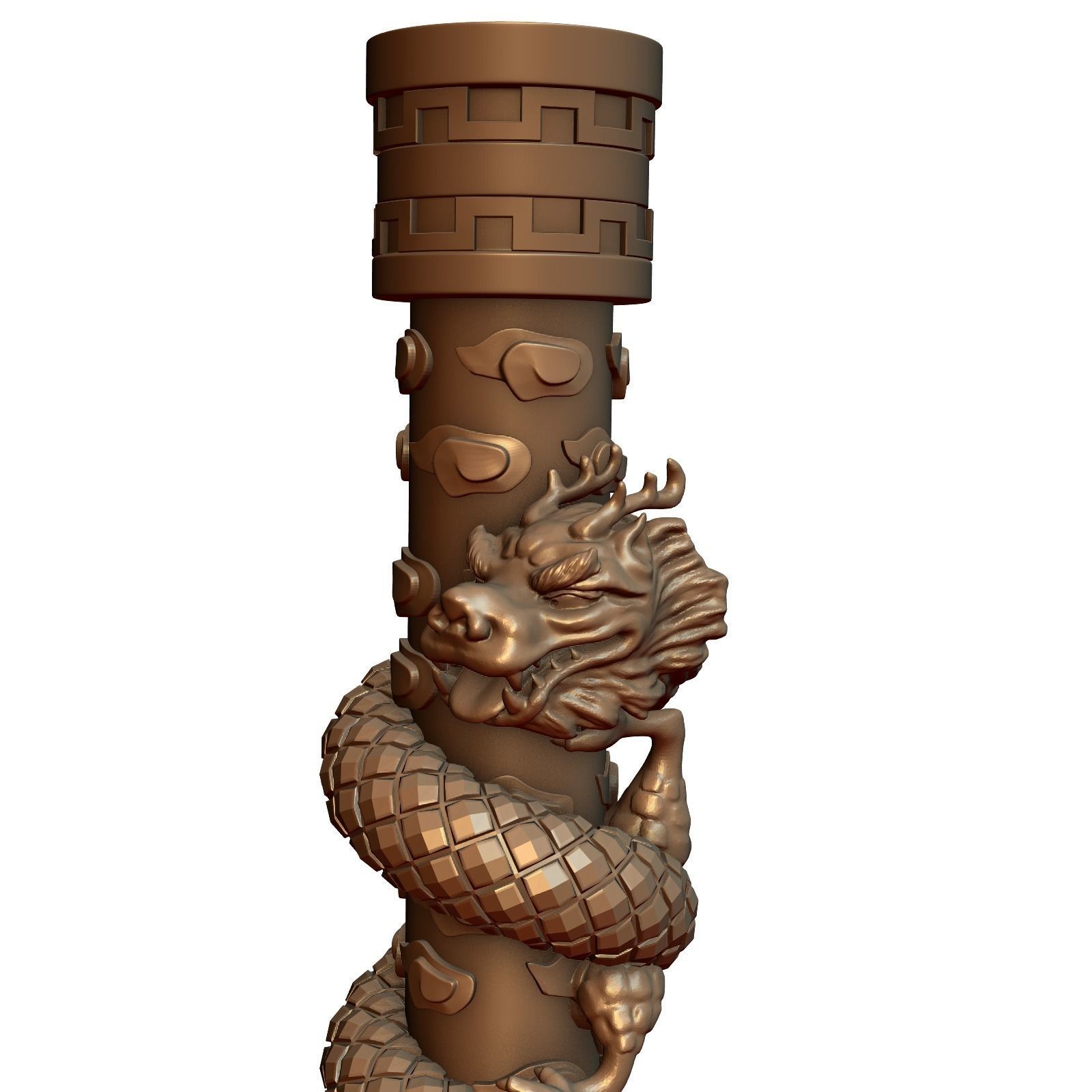 dragon column 3D model 3D printable | CGTrader