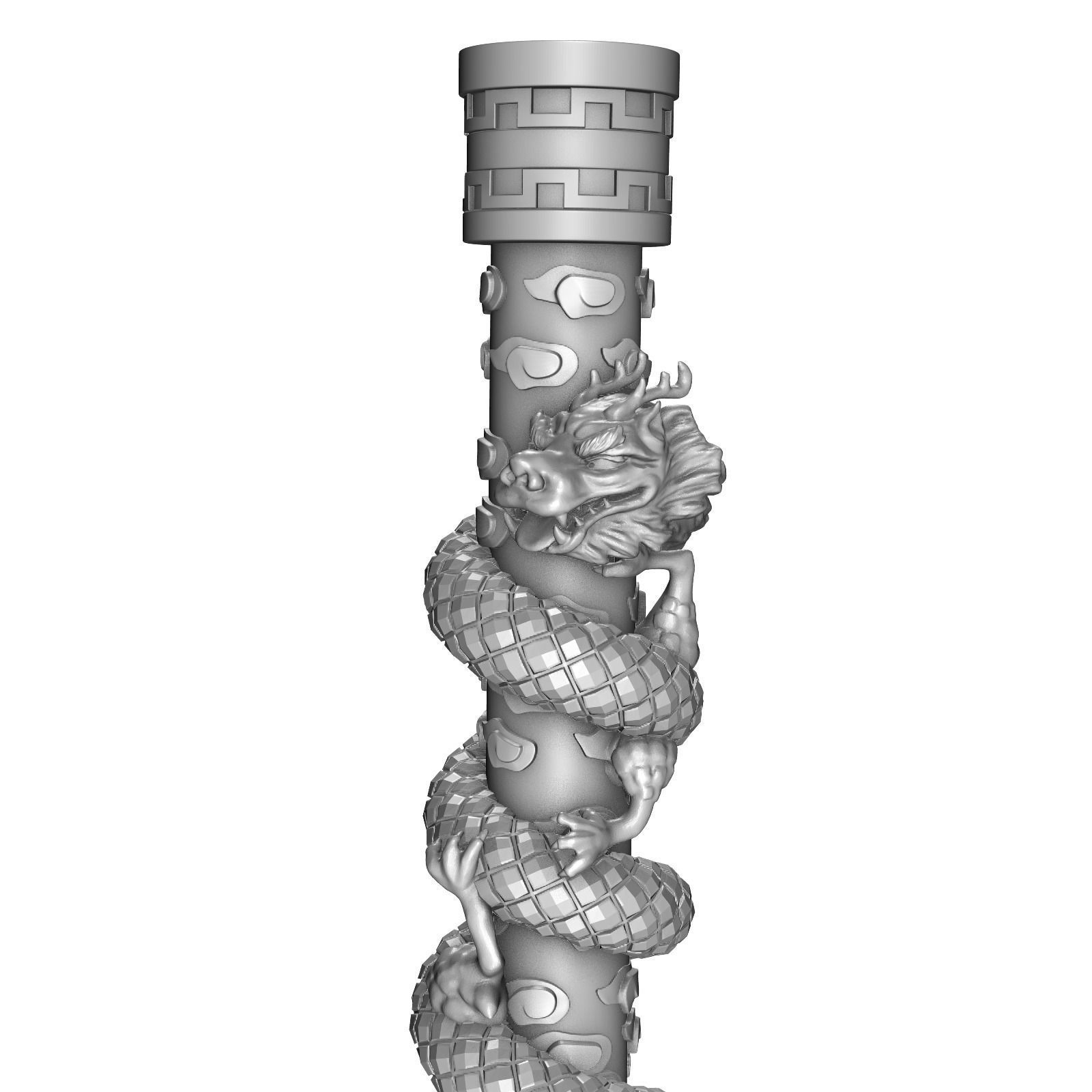 dragon column 3D model 3D printable | CGTrader