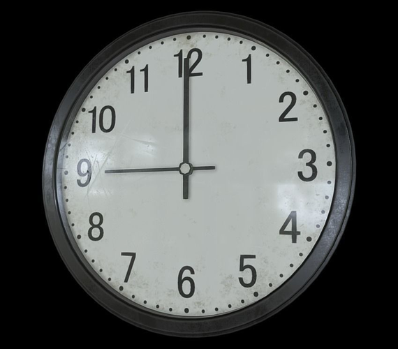 3D model Wall Clock VR / AR / low-poly | CGTrader