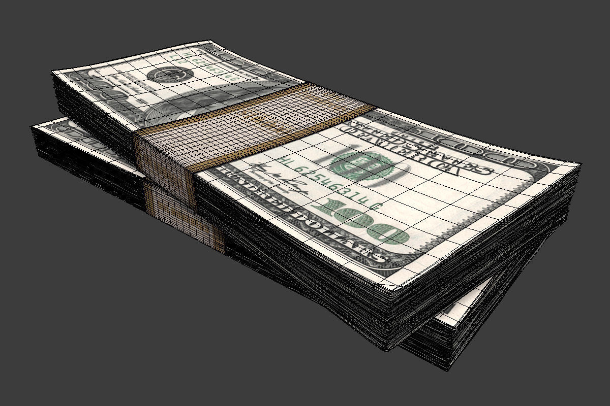 Dollar Stack 3D model | CGTrader