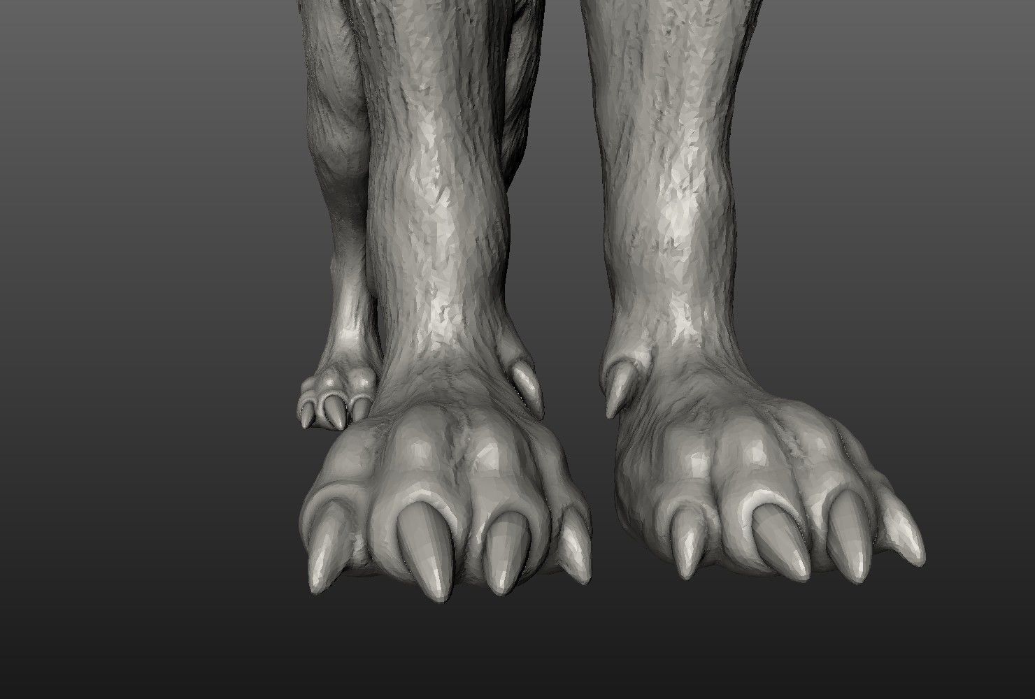 High poly wolf statue 3D model 3D printable | CGTrader