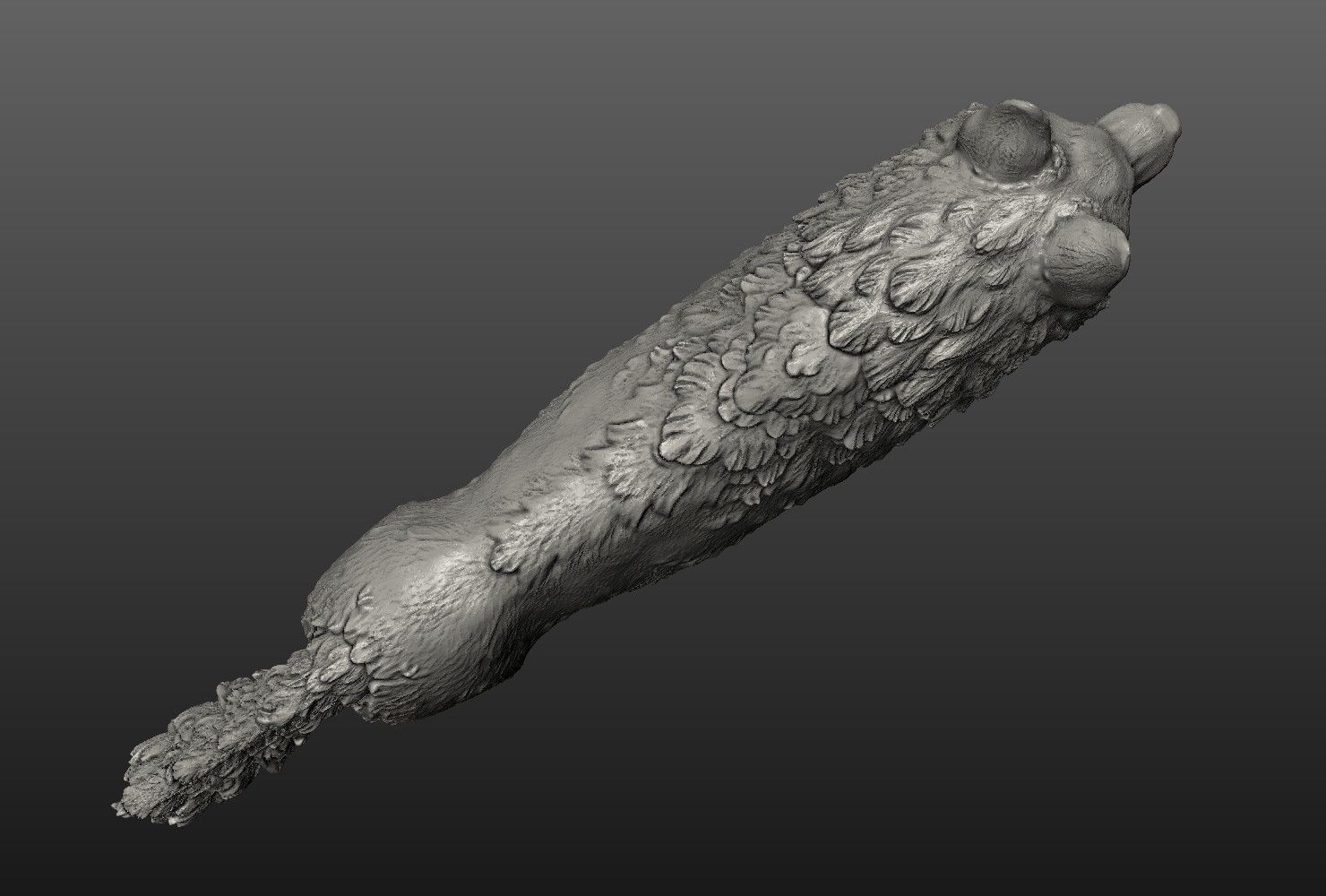 High poly wolf statue 3D model 3D printable | CGTrader