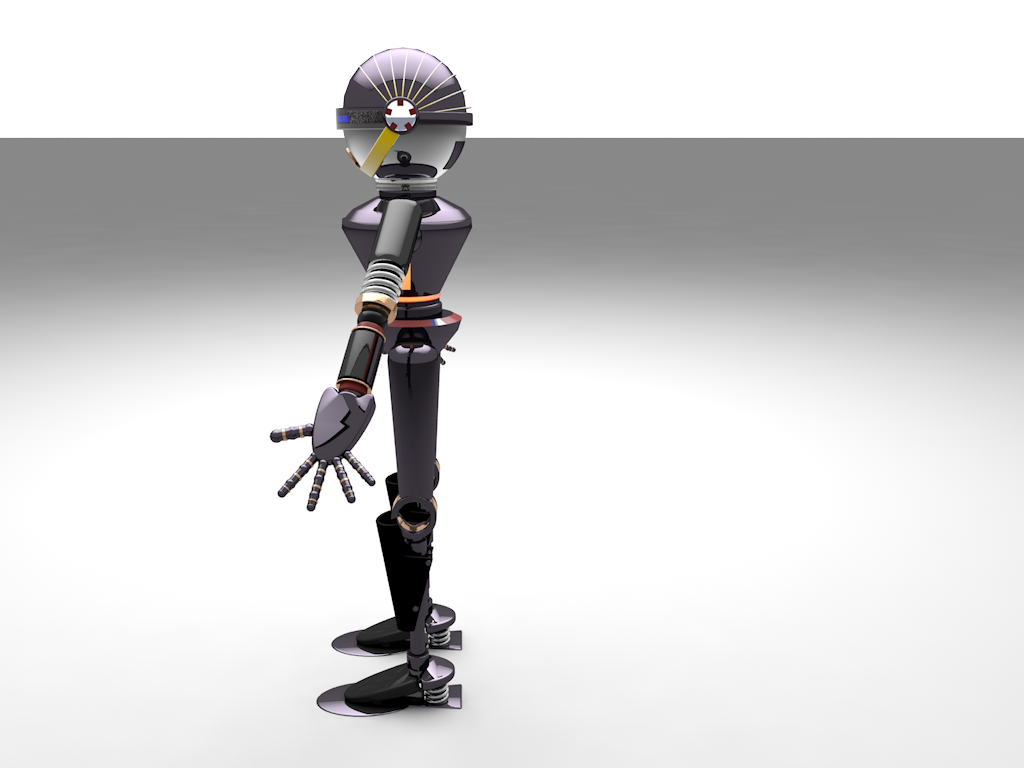 Humanoid low poly robot free 3D model | CGTrader