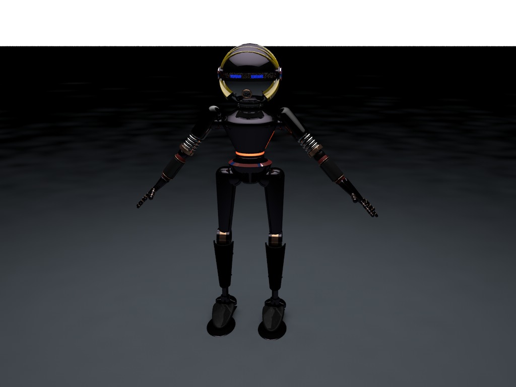 Humanoid low poly robot free 3D model | CGTrader