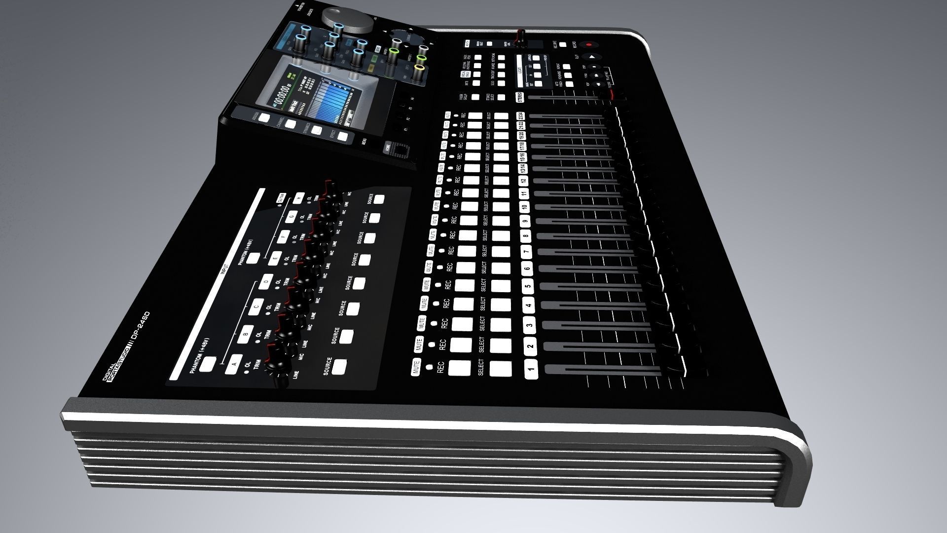 TASCAM DP24 SD multitrack portable digital recorder 3D model animated ...