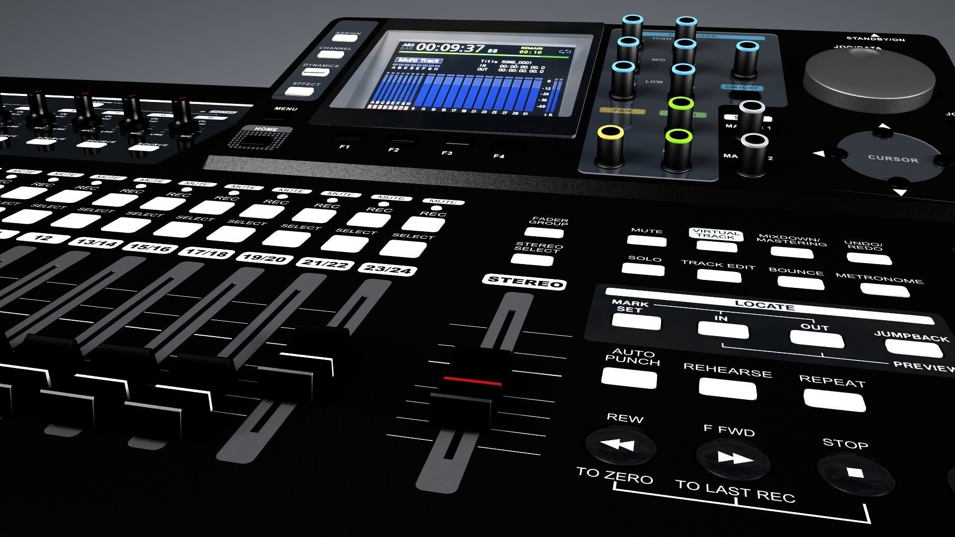 TASCAM DP24 SD multitrack portable digital recorder 3D model animated ...