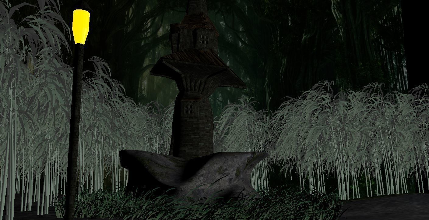 3D model scary house in jungle VR / AR / low-poly | CGTrader