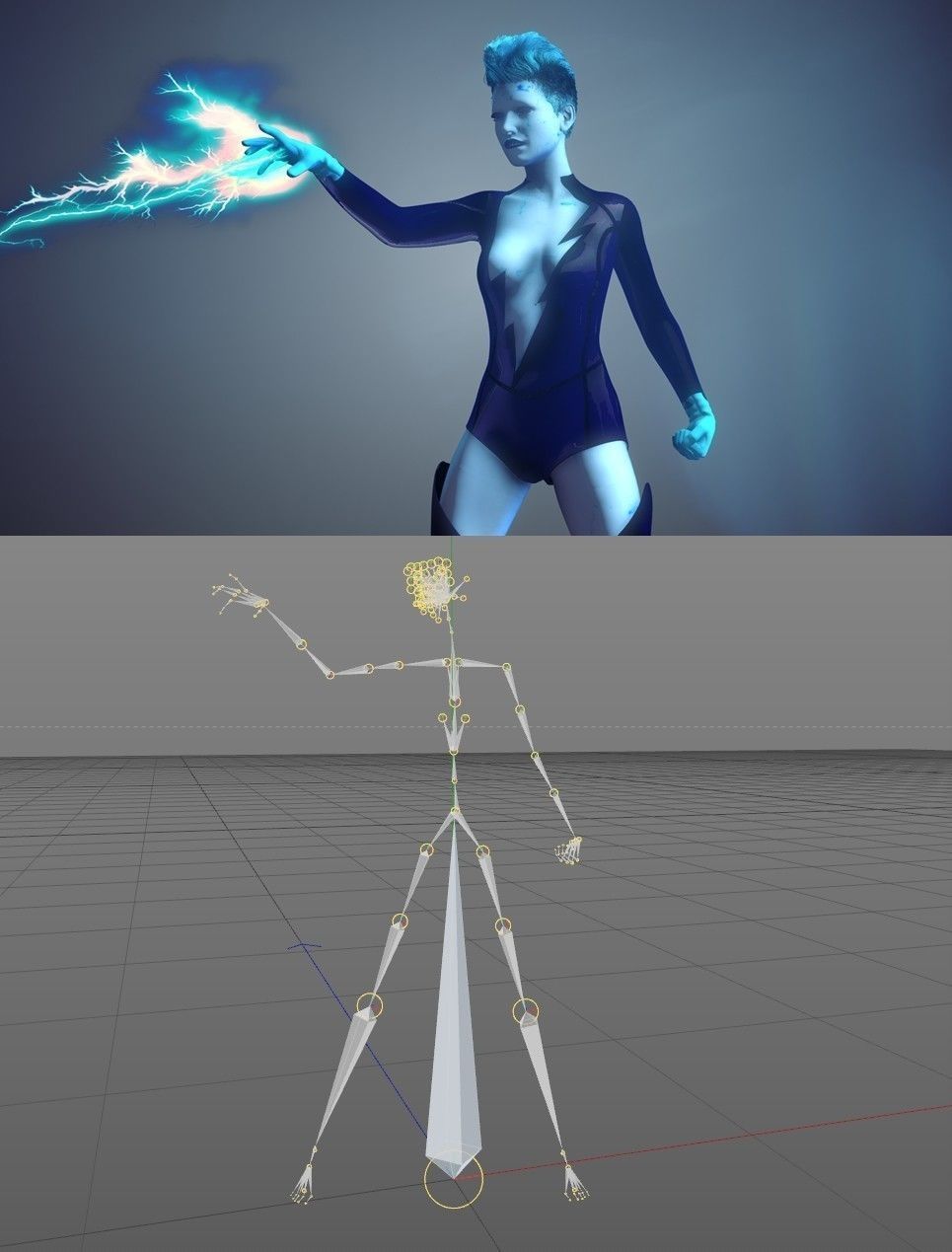 Livewire -DC Comics- 3D model animated rigged | CGTrader