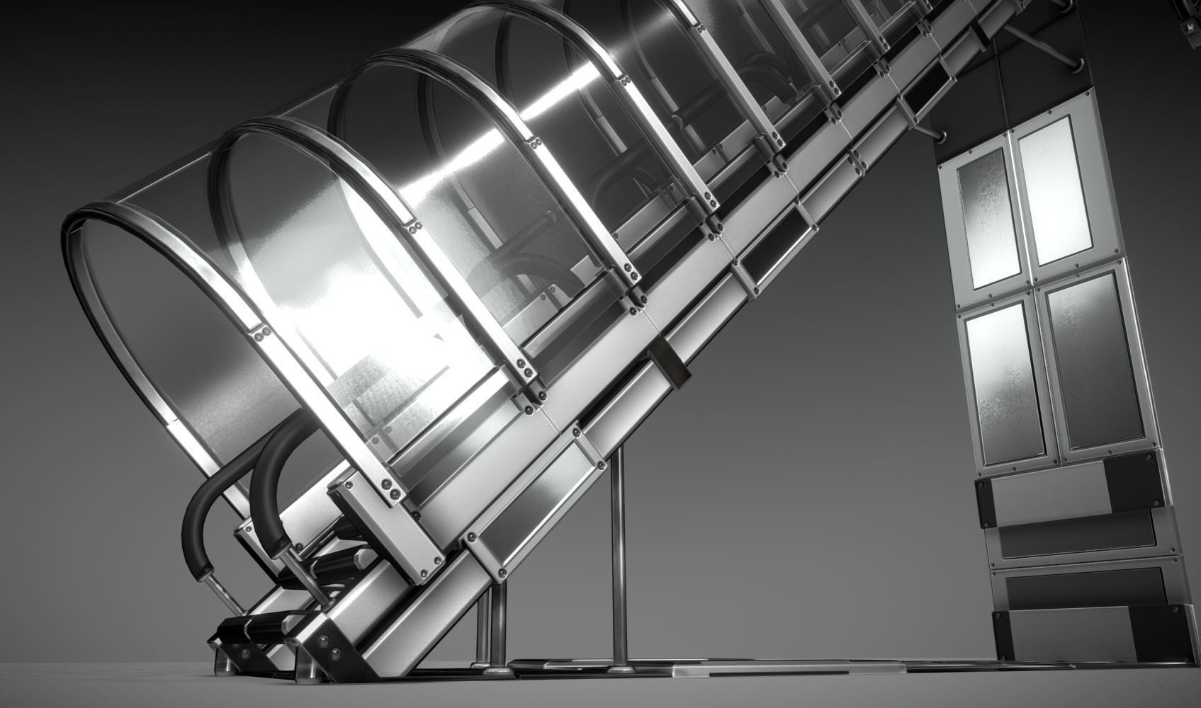 3D model Futuristic Ladders and Stairs Set - All Available PBR Textures ...