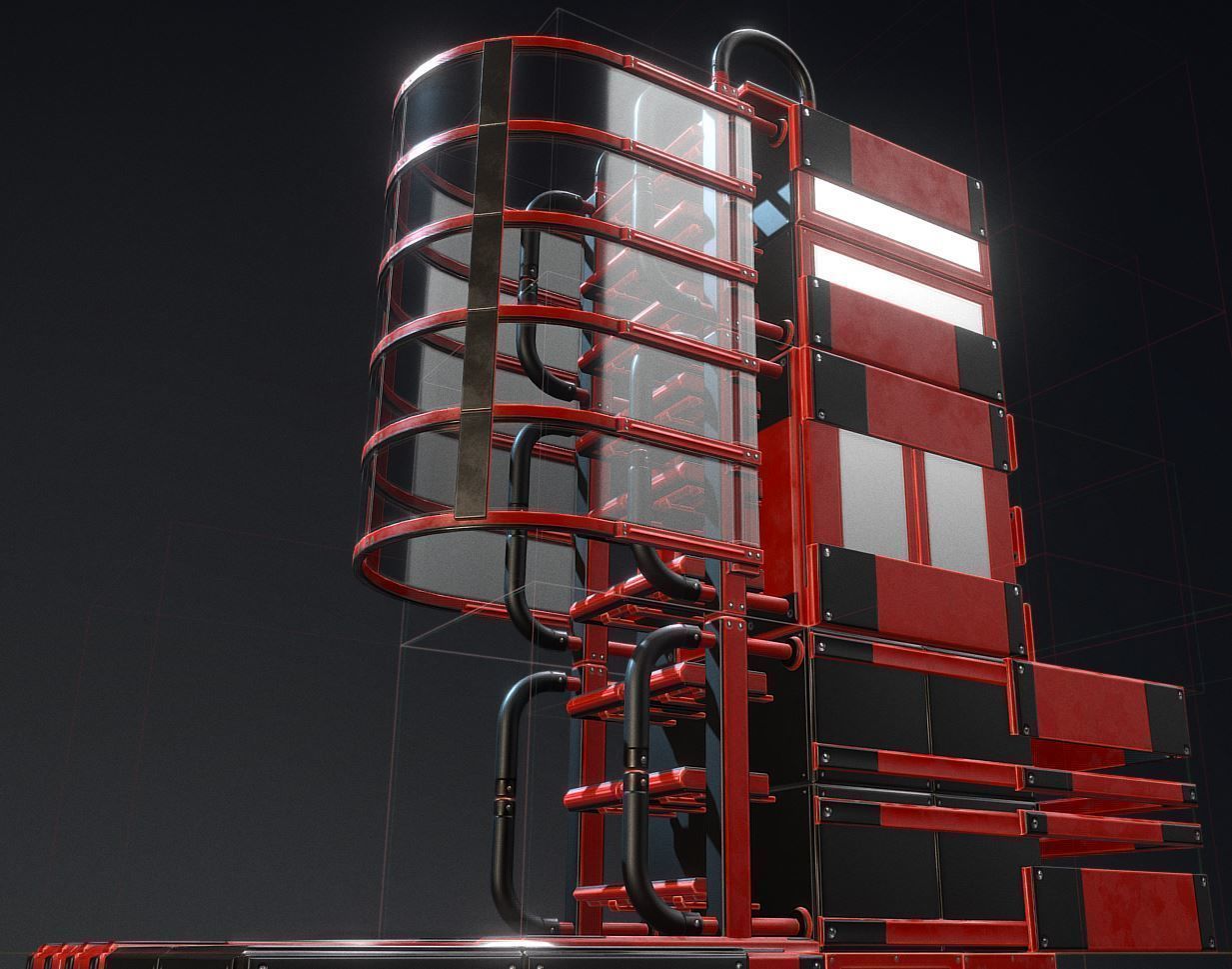 3D model Futuristic Ladders and Stairs Set - All Available PBR Textures ...