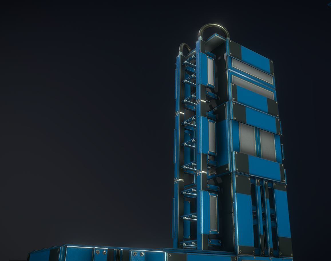 3D model Futuristic Ladders and Stairs Set - All Available PBR Textures ...