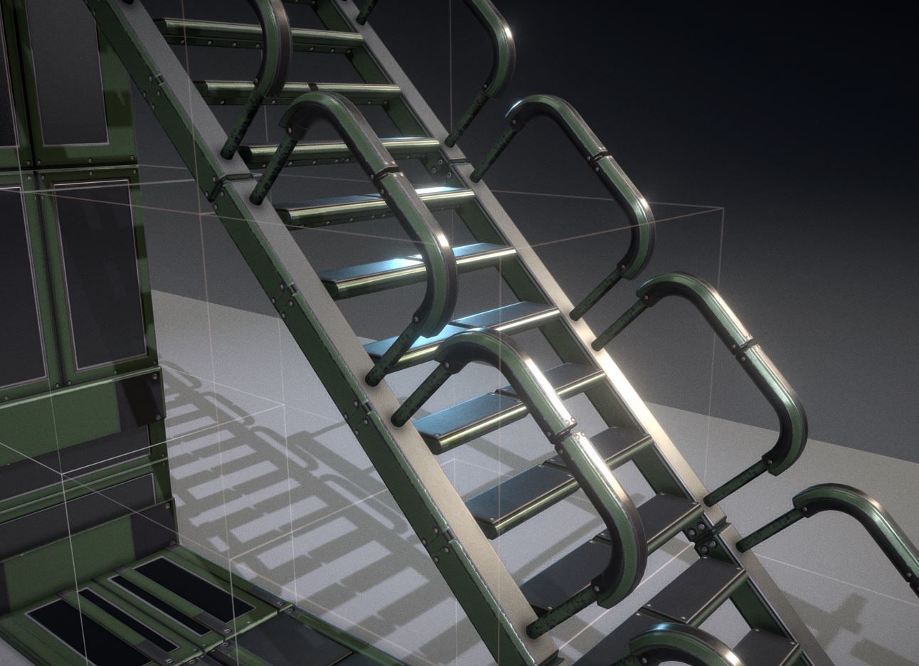 3D model Futuristic Ladders and Stairs Set - All Available PBR Textures ...