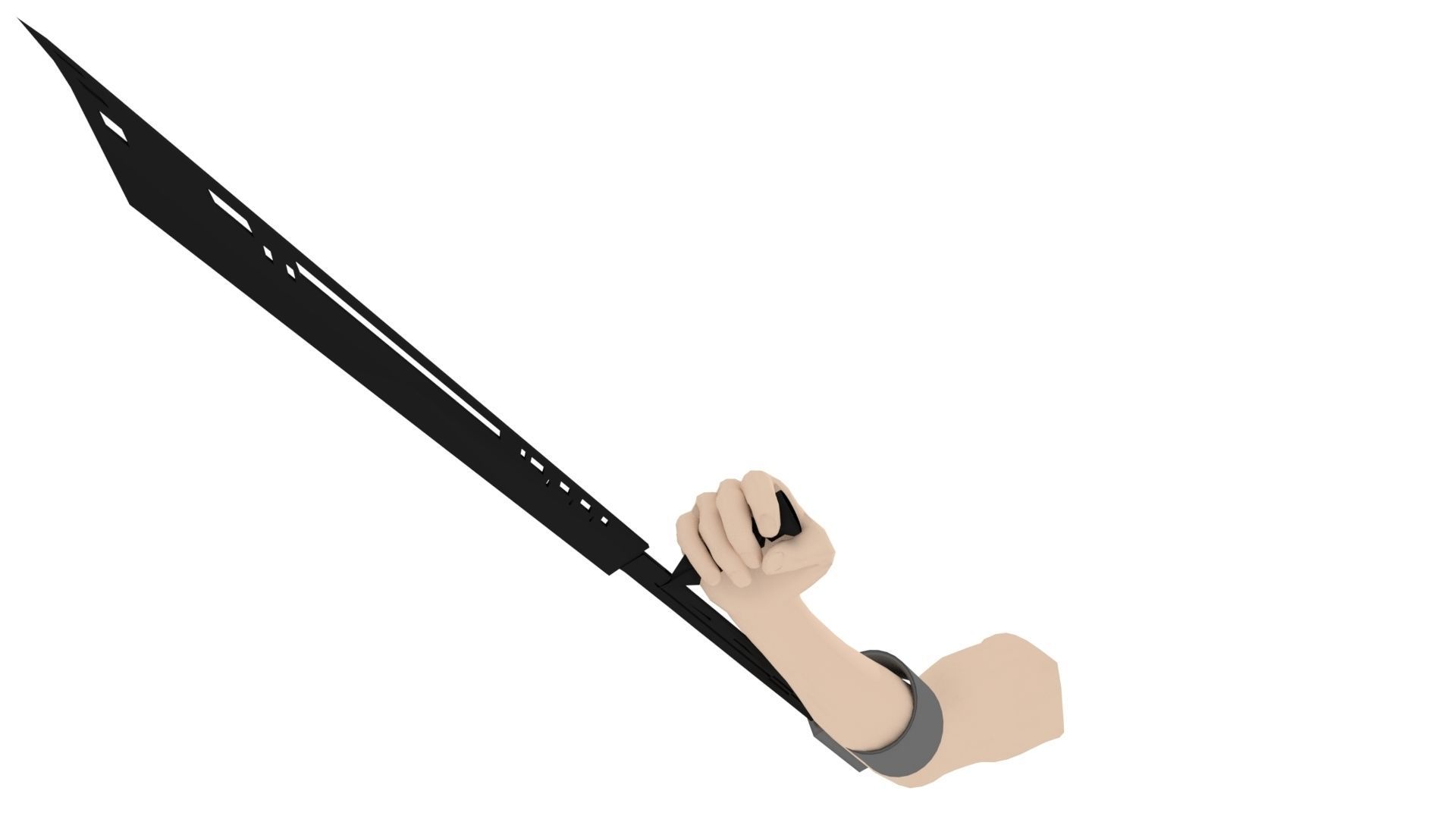 modern assassin sword 3D model rigged | CGTrader