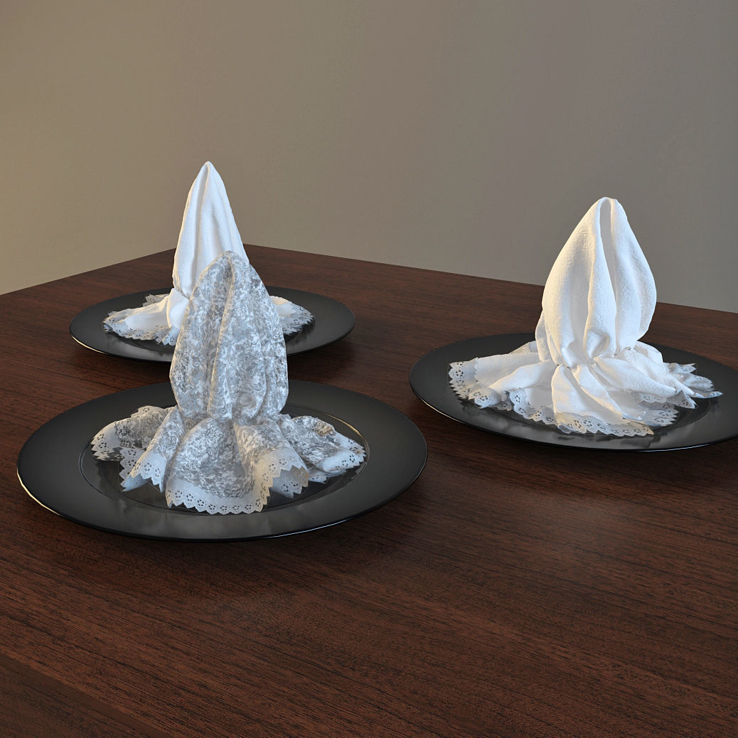 Table-napkin 3D model | CGTrader