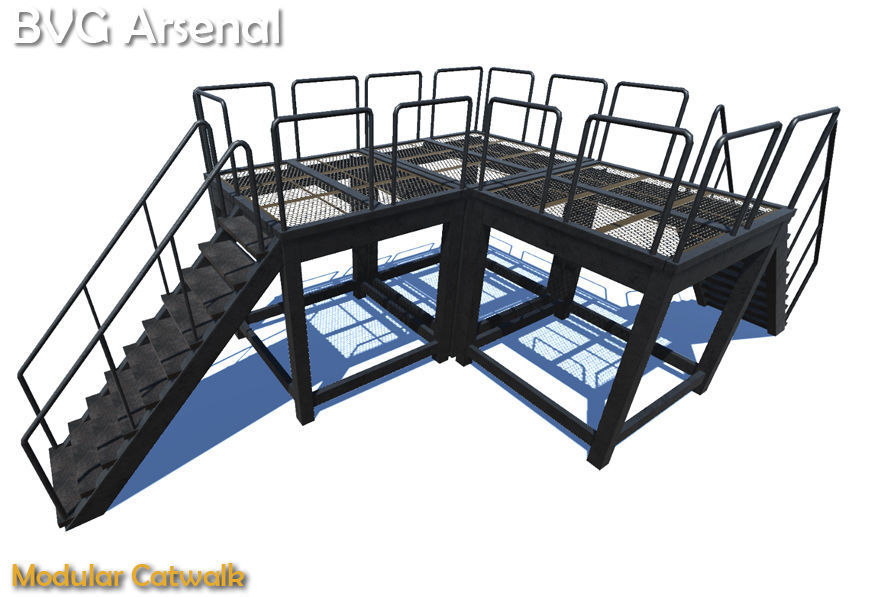 3D model Modular catwalk - HQ VR / AR / low-poly | CGTrader
