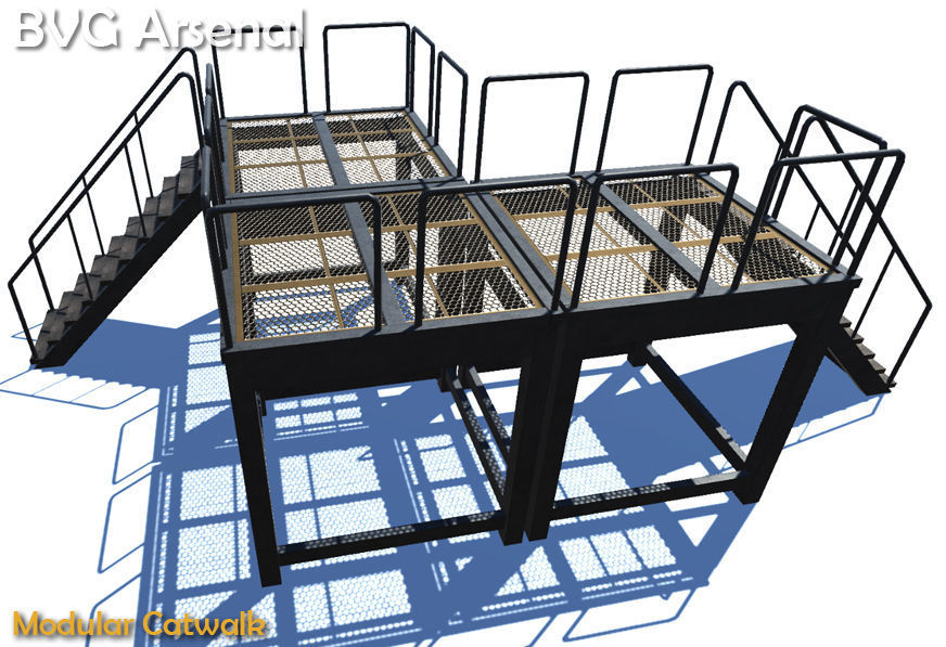 3D model Modular catwalk - HQ VR / AR / low-poly | CGTrader