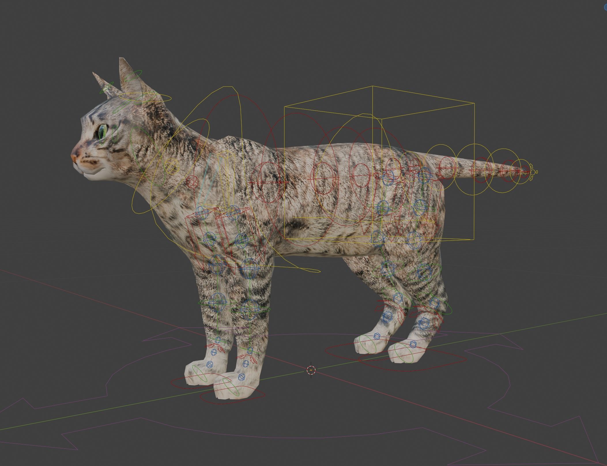 3D model Cat - Rigged Animated VR / AR / low-poly rigged animated ...