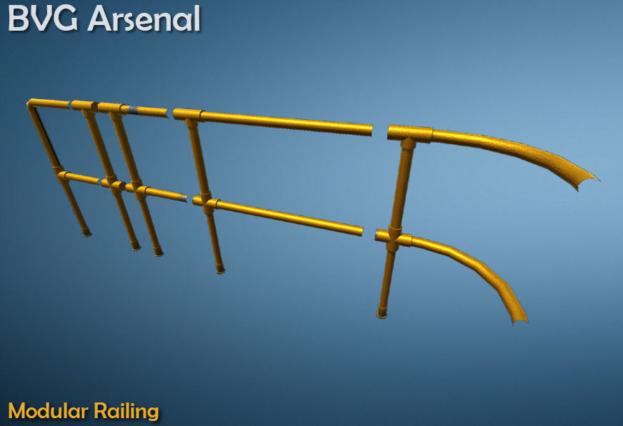 3D model Modular Railing VR / AR / low-poly | CGTrader