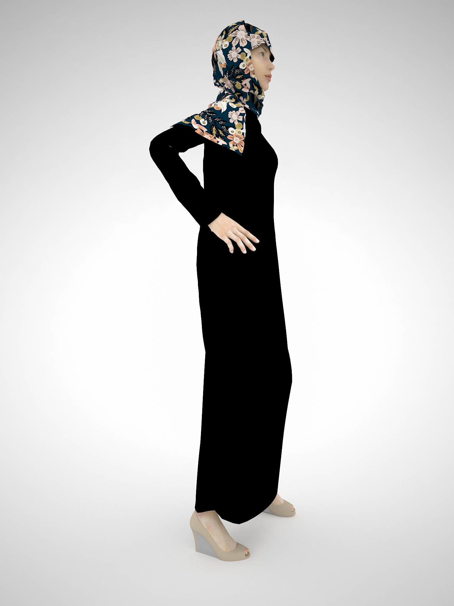 3D model hijab dress VR / AR / low-poly | CGTrader