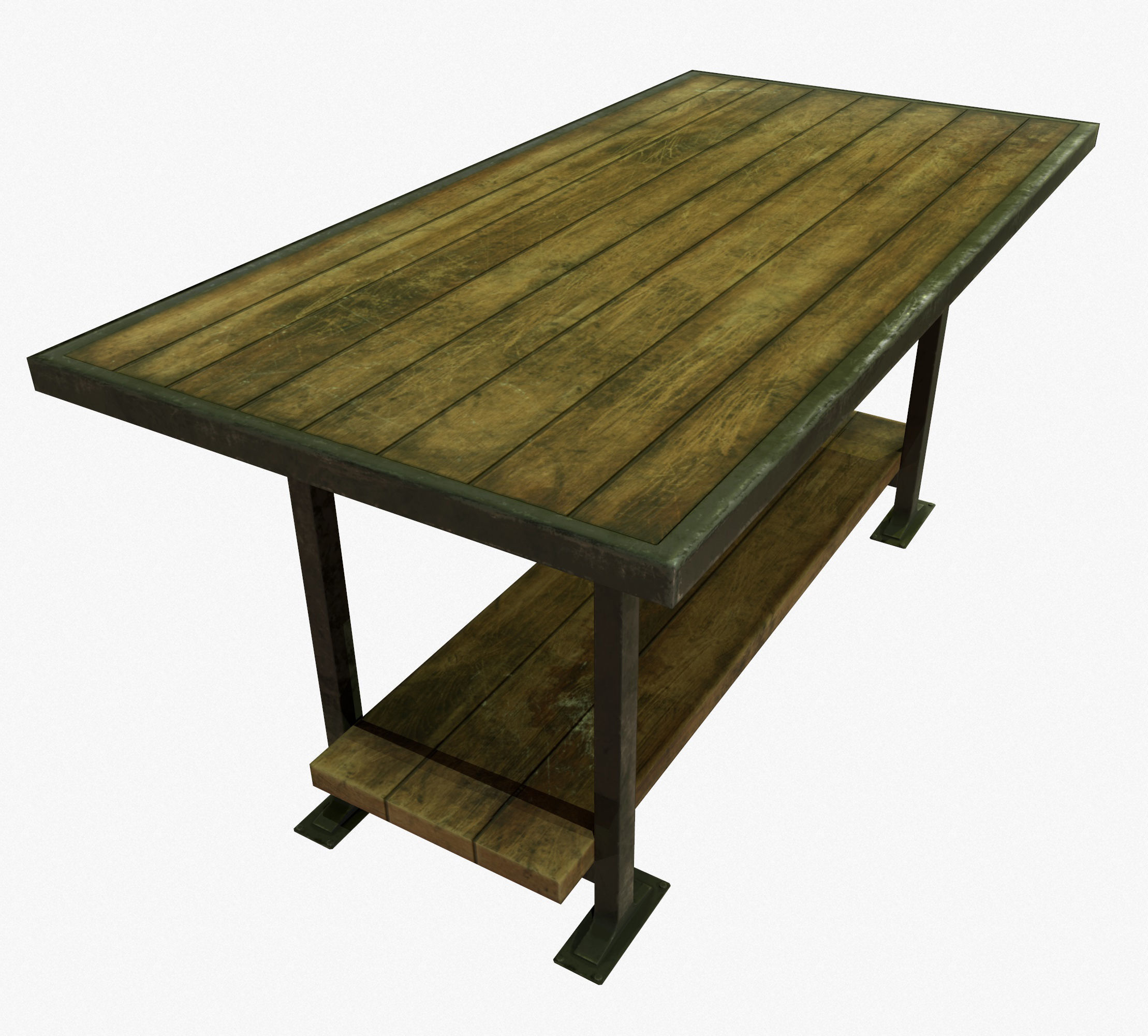 3D model Work Table Worktable Game Ready PBR Textures VR / AR / low ...
