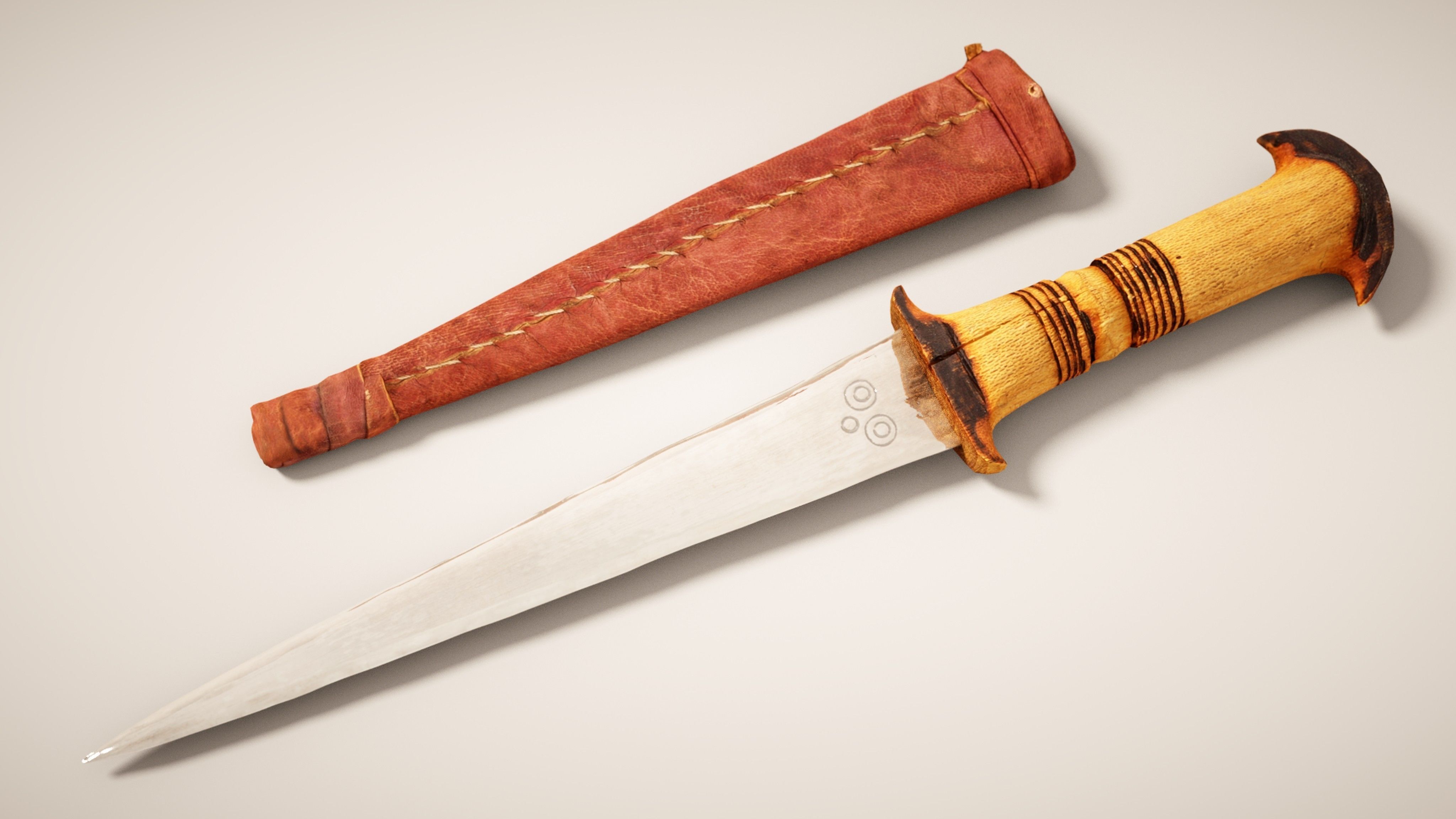 3D model Simple Wooden Knife VR / AR / low-poly | CGTrader