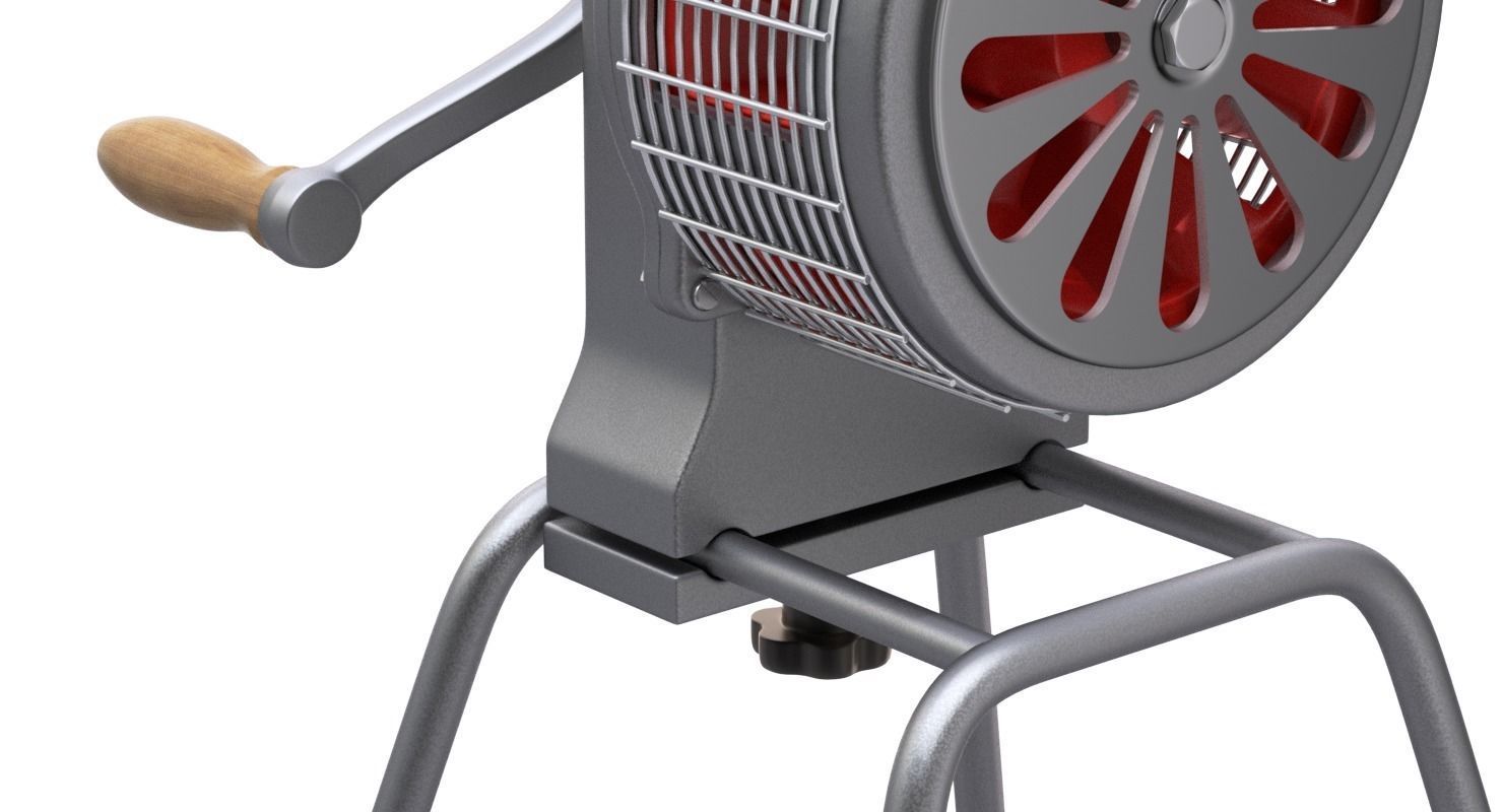 Hand crank fire siren 3D model | CGTrader